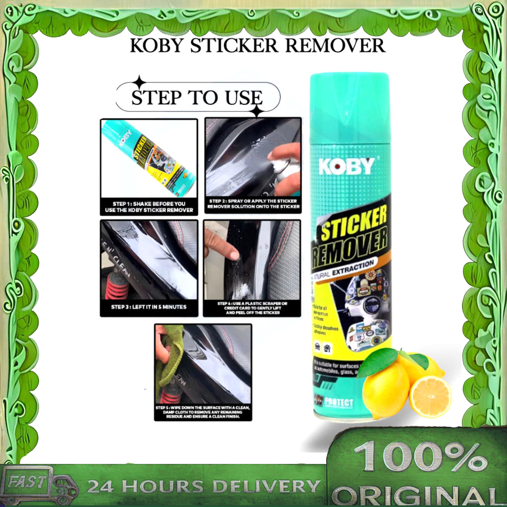 KOBY STICKER REMOVER LEMON SCENT 300ML | Shopee Philippines