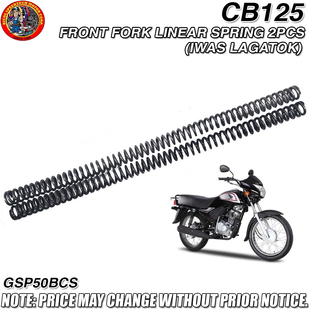 CB 125 FRONT FORK LINEAR SPRING 2PCS (IWAS LAGATOK) (GSP50BCS) | Shopee ...