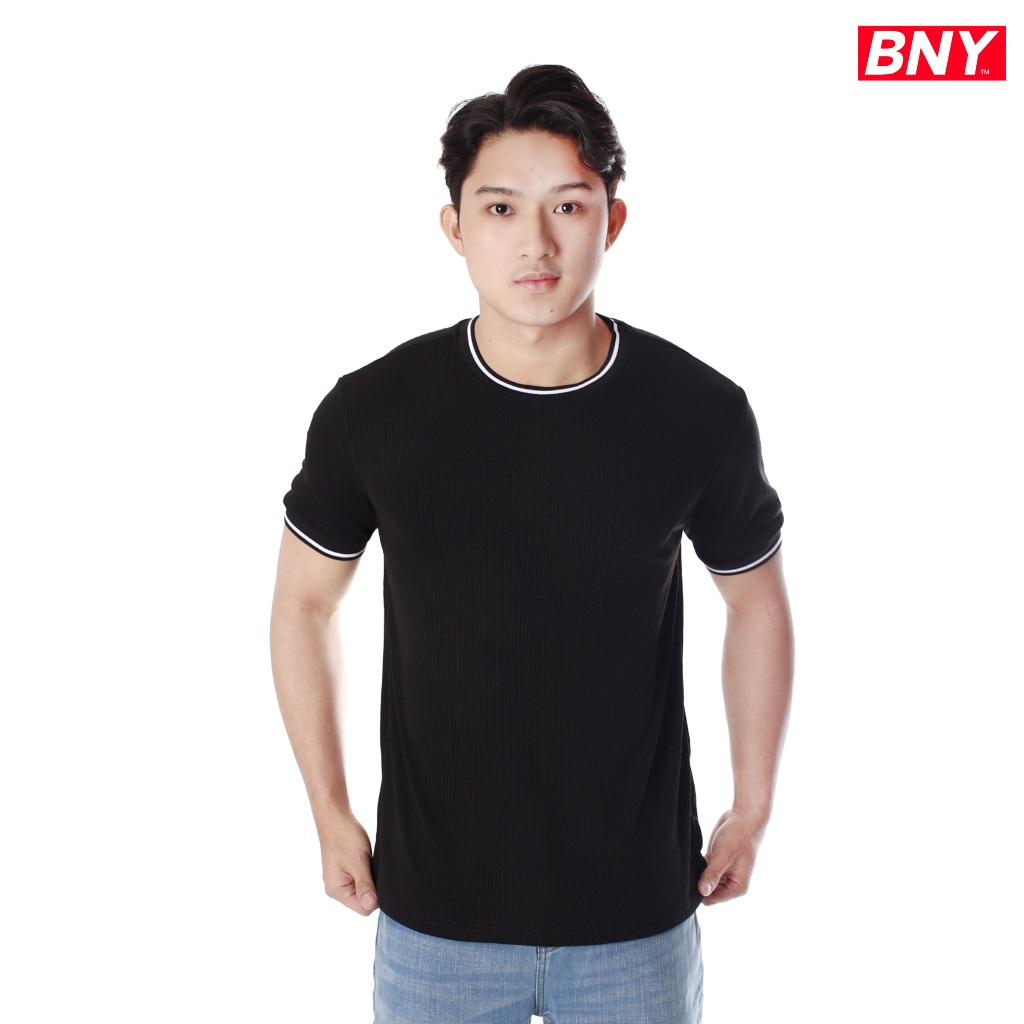 BNY Men's Special Fabric Shirt With Tipped Neck And Sleeves (075 ...