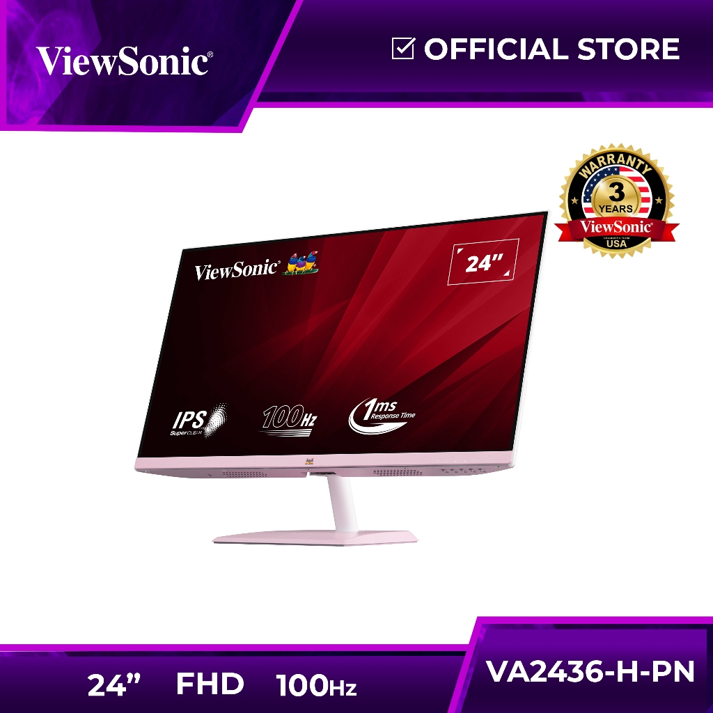 ViewSonic VA2436-H-PN 24" FHD 100Hz 1ms SuperClear IPS Panel Technology ...
