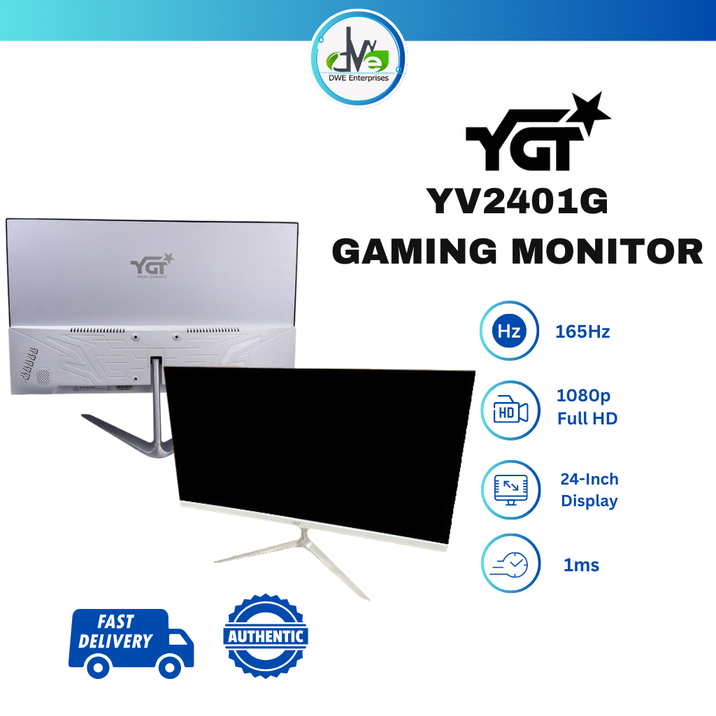 YGT YV2401G GAMING MONITOR (WHITE) | Shopee Philippines