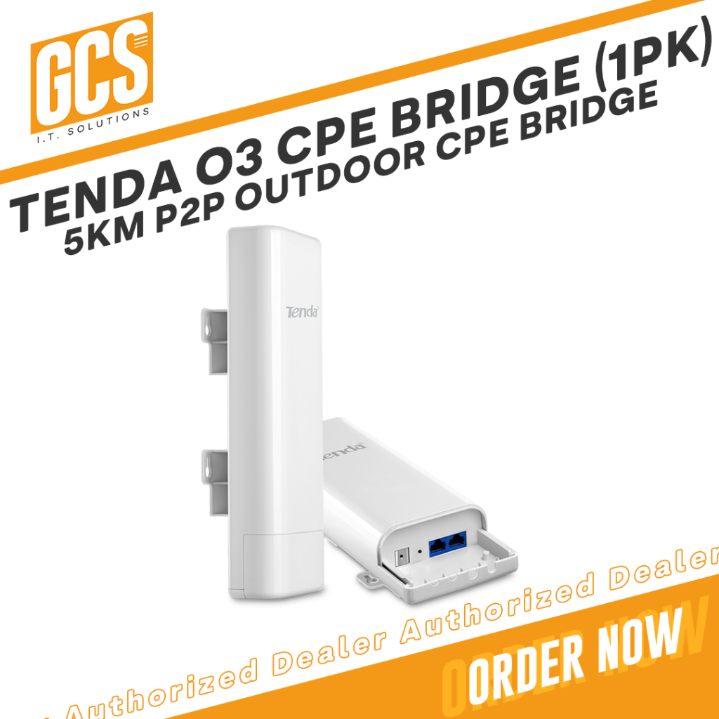 Tenda O3 5km 2.4Ghz 150Mbps P2P Outdoor CPE Bridge (1 Pack) | Shopee ...