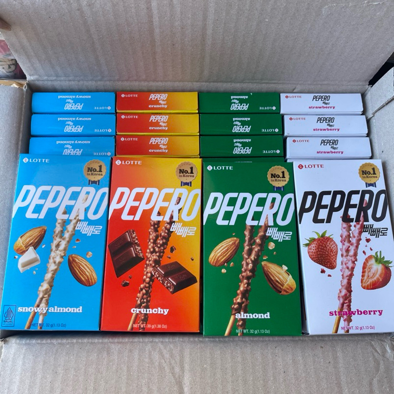 YLOS Pepero (40pcs)/1box Flavors: Almond, choco filled, snowny almond ...