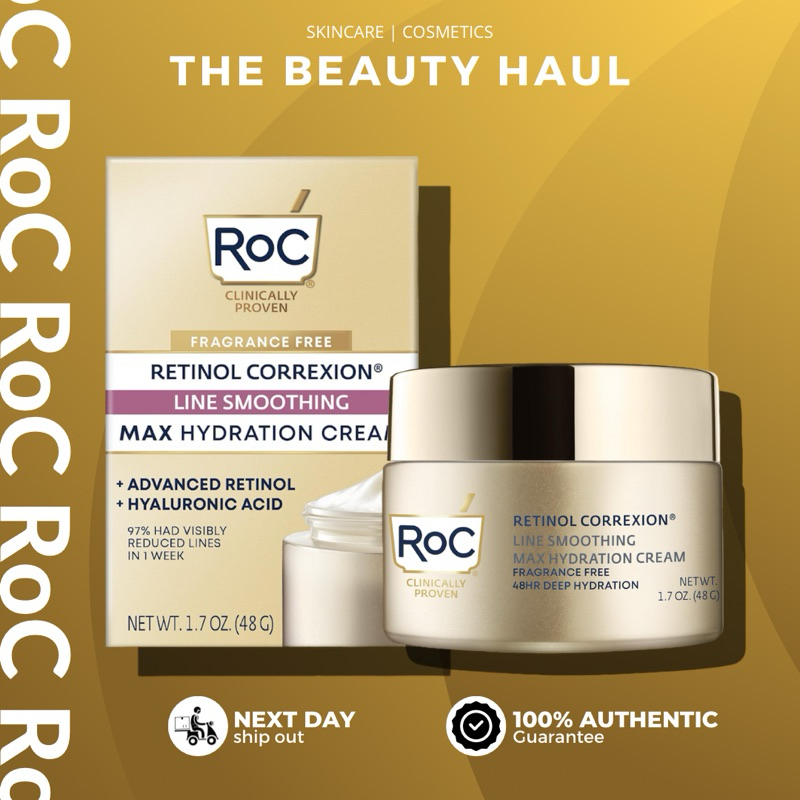 RoC Retinol Correxion Max Hydration Anti-Aging Daily Face Moisturizer Cream (48g) | Shopee ...