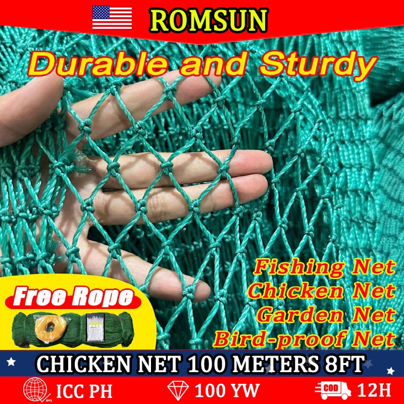 【200m Free rope】50M/100M Chicken Net Range Net for Chicken Lambat ...