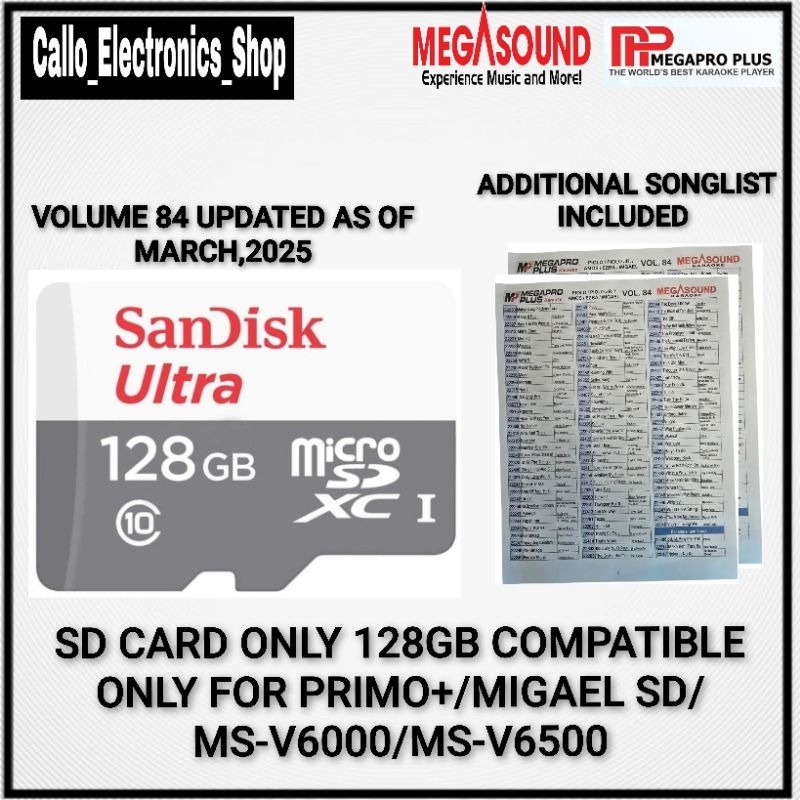 SD Card Only For Megasound Portable Karaoke Player Compatible Only For ...