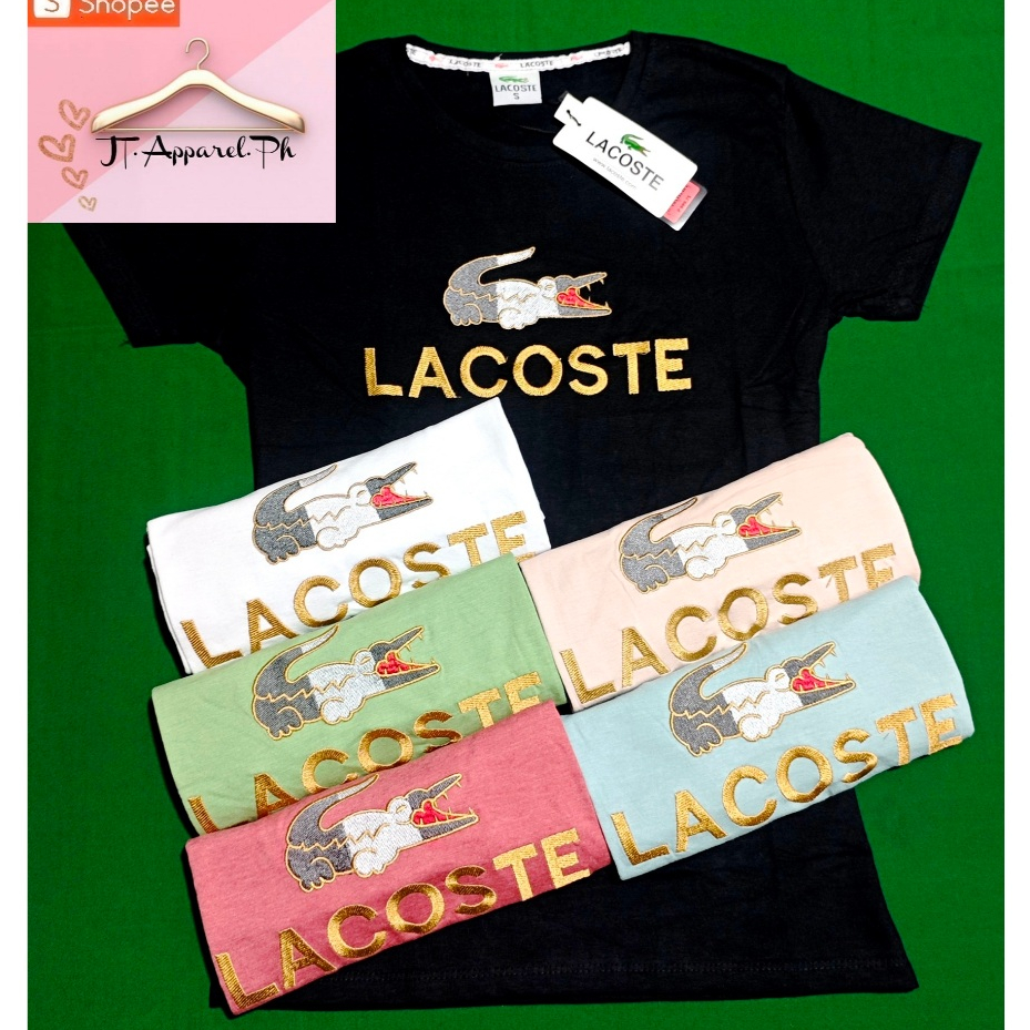 Ladies Embroidered Overrun T-Shirt A,L,A | Shopee Philippines