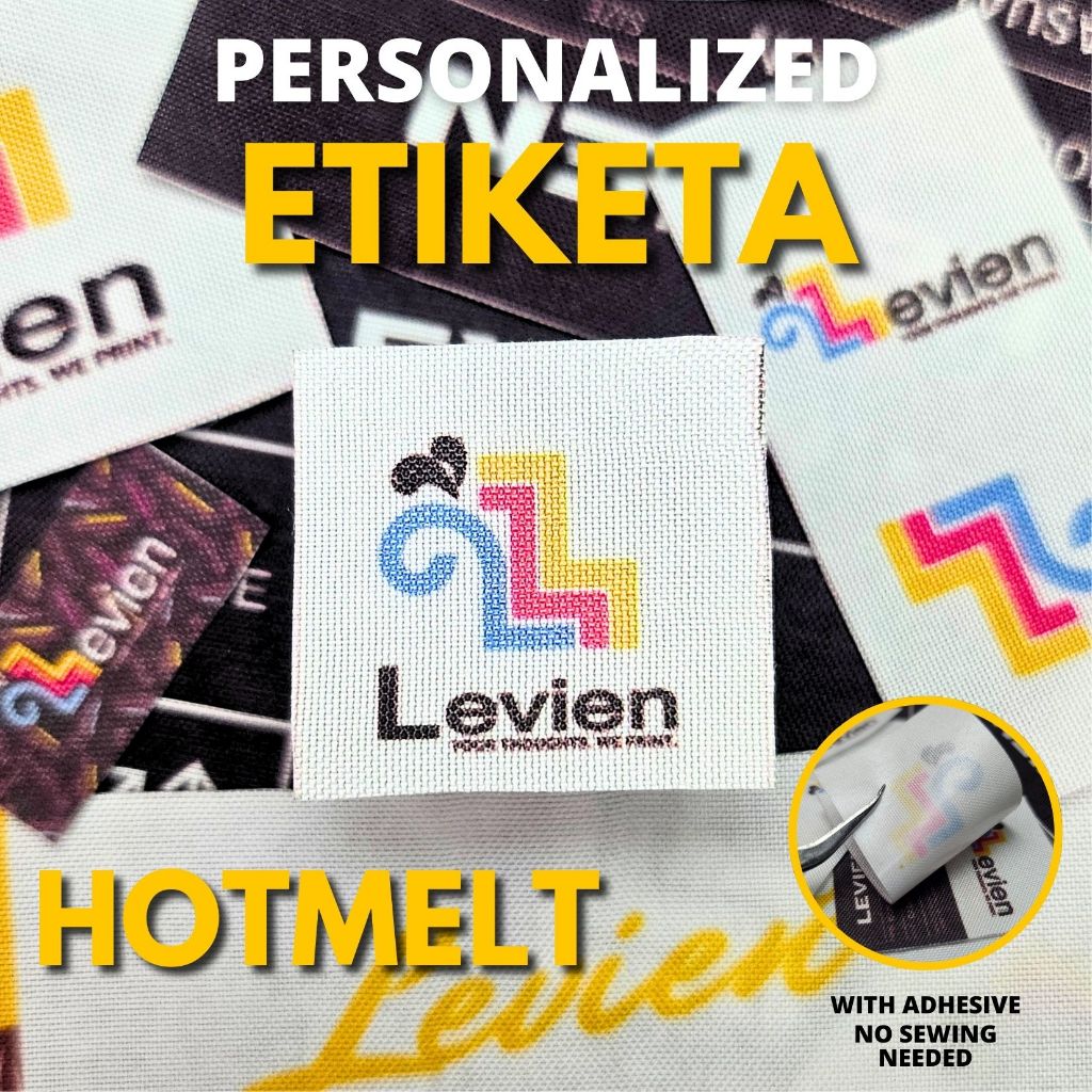 Levien PER PIECE Personalized Etiketa HOTMELT Cloth Label for ...