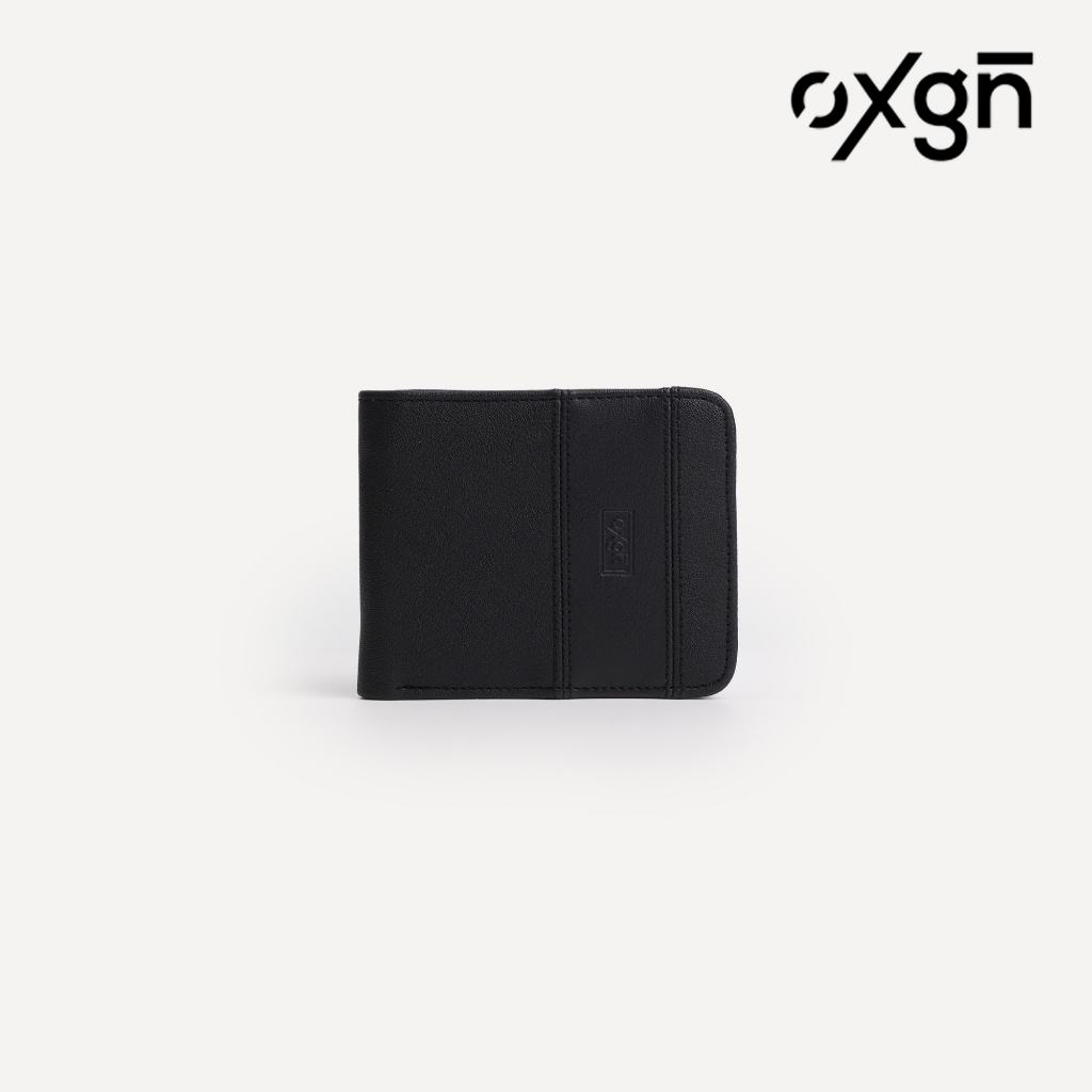 OXGN Bi-Fold Wallet For Men And Women (Black/Choco Brown) | Shopee ...