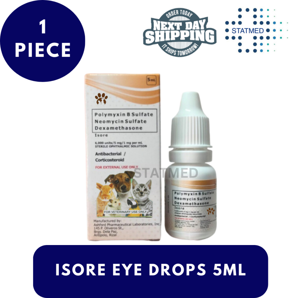 Isore Ophthalmic Solution PND Eye Drops 5mL For Pets & Humns | Shopee ...