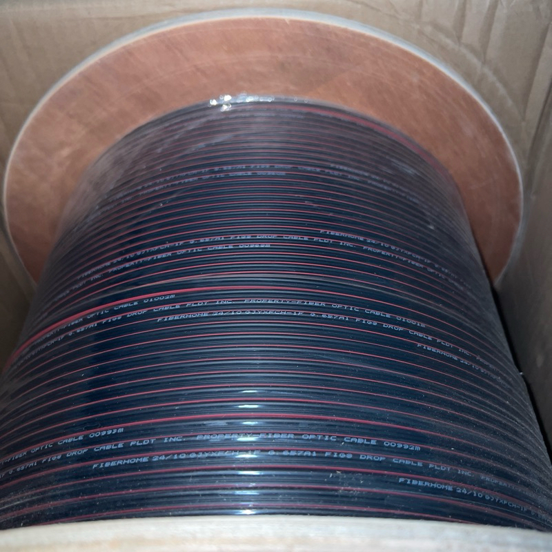 FIBER OPTIC CABLE - FOC - RED STRIPE 1core 1km | Shopee Philippines