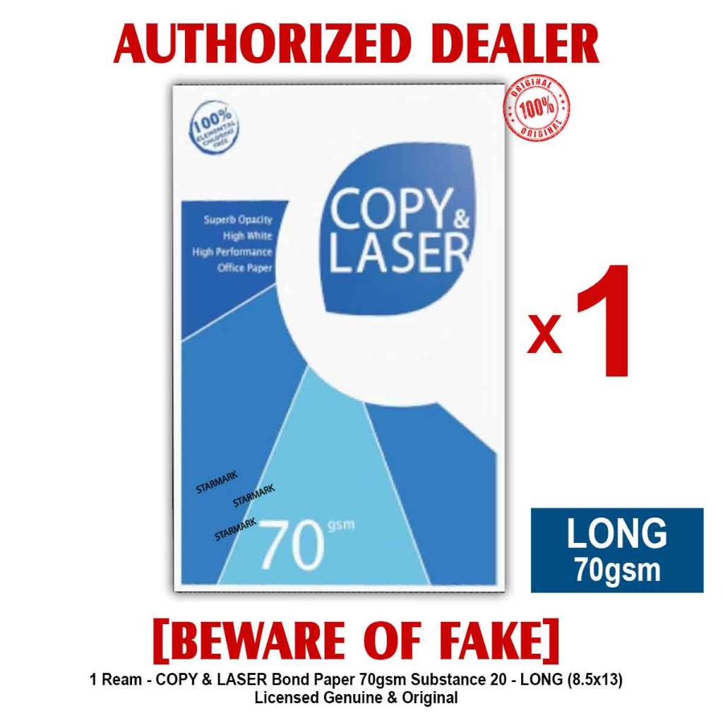Copy & Laser Paper Bond Paper Papers LONG 8.5x13in 70gsm Sub.20 Copy ...