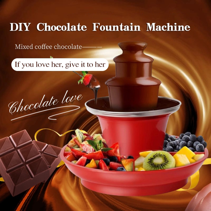 3 Layers chocolate maker Chocolate Fountain Machine Stainless Steel ...
