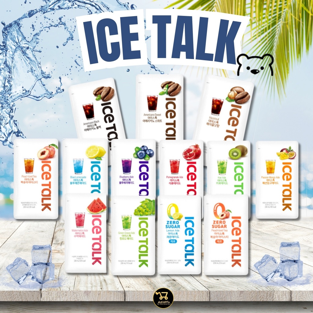 Ice Talk Korean Juice Portable Bag Drink - 230ml - Travel, Party ...