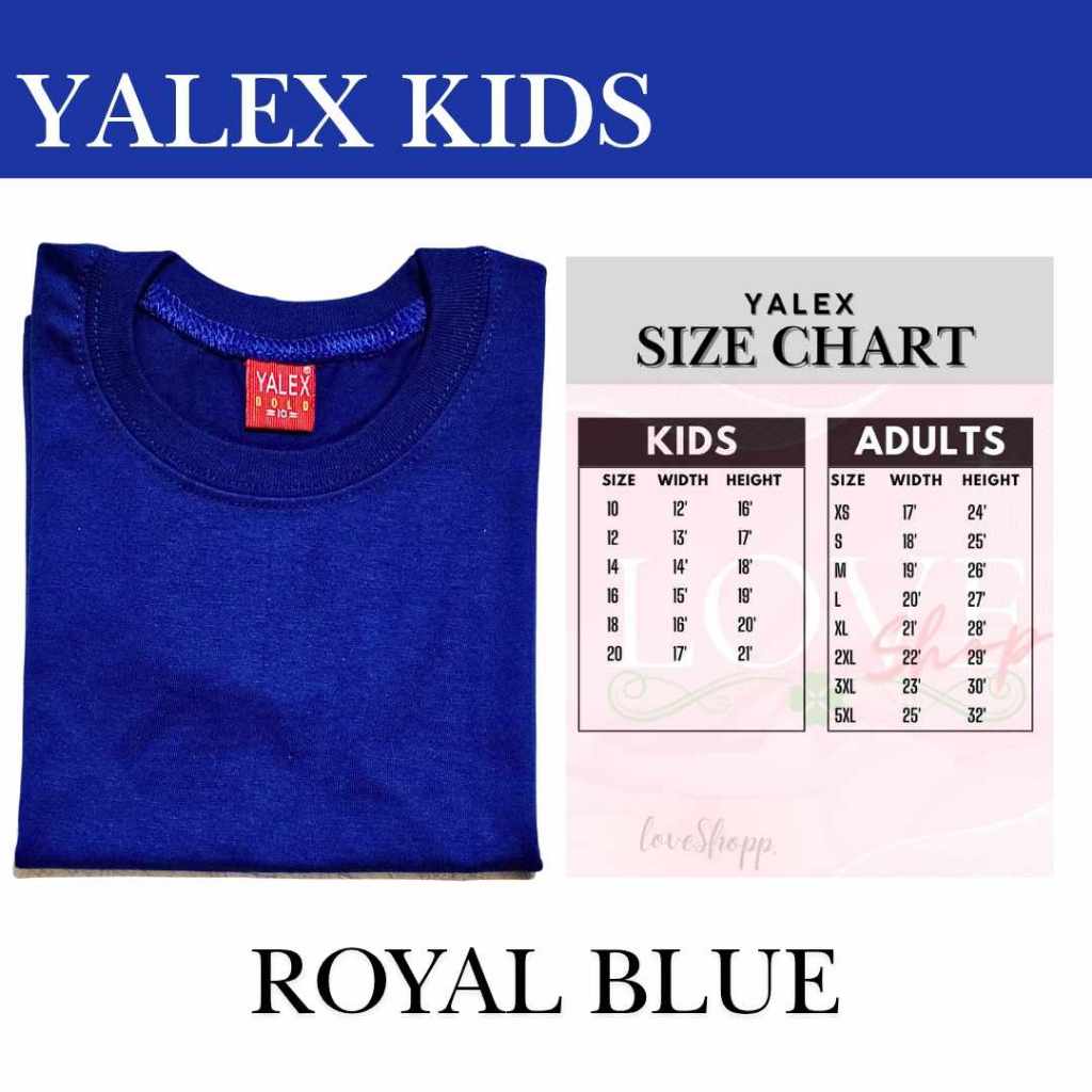 Yalex Plain T-Shirts in ROYAL BLUE Cotton with Red Label and Ziplock ...