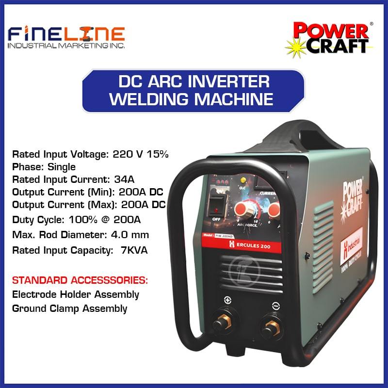 POWER CRAFT DC ARC Inverter Welding Machine 200A- PIW 200HD | Shopee ...