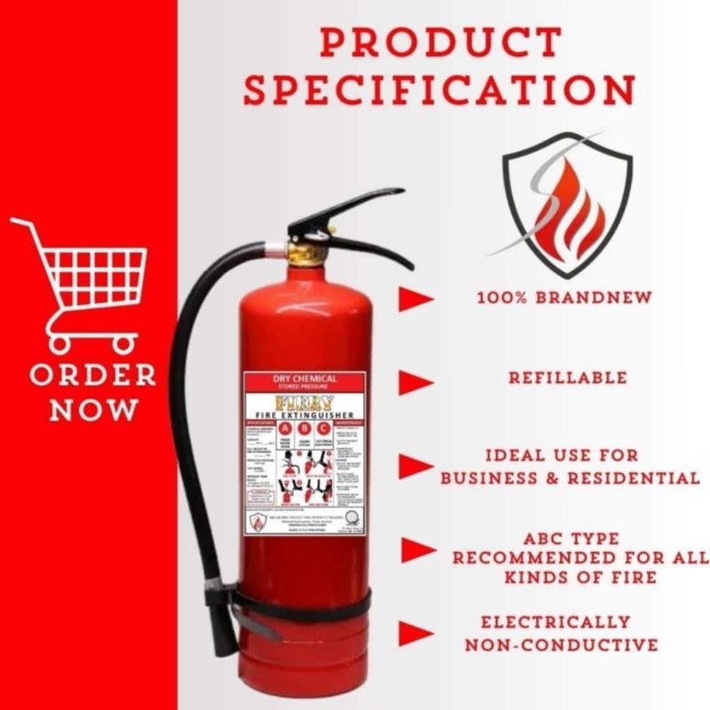 FIERY 10LBS FIRE EXTINGUISHER ABC TYPE | Shopee Philippines