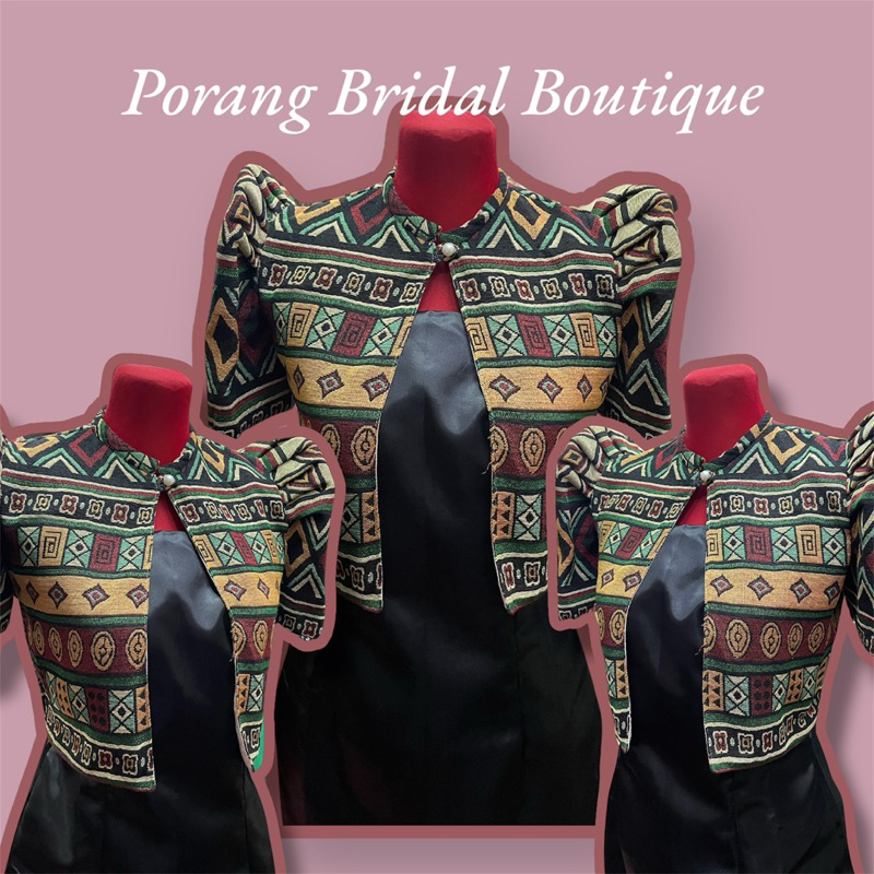 Full Ethnic Bolero with Inner Dress(Set), Modern Filipiniana, Bolero ...