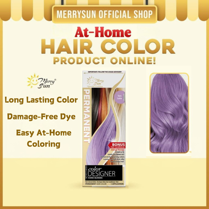 Merry Sun Permanent Hair Color (TARO LATTE) | Shopee Philippines