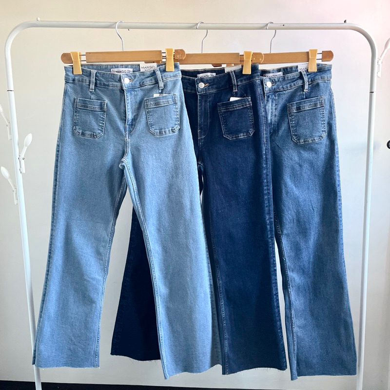 MNG HIGHWAIST FLARE PANTS WITH FRONT POCKET (Authen/tic Over/runs ...