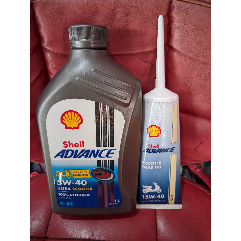 ORIGINAL SHELL ADVANCE ULTRA SCOOTER with gear oil (5W-40)100% ...