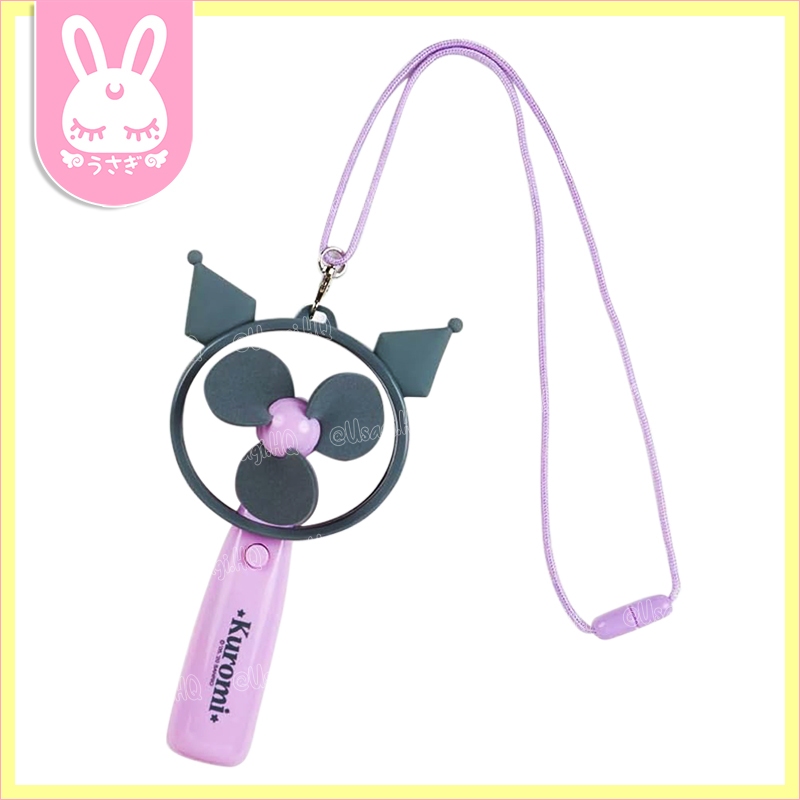 Sanrio Original Kuromi Personal Mini Cooling Fan Necklace, Handheld ...