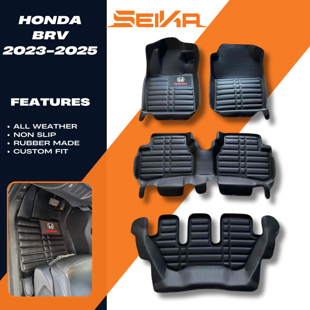 Honda BRV car mat (2023-2025) Premium Diamond Deep Dish Car Matting ...
