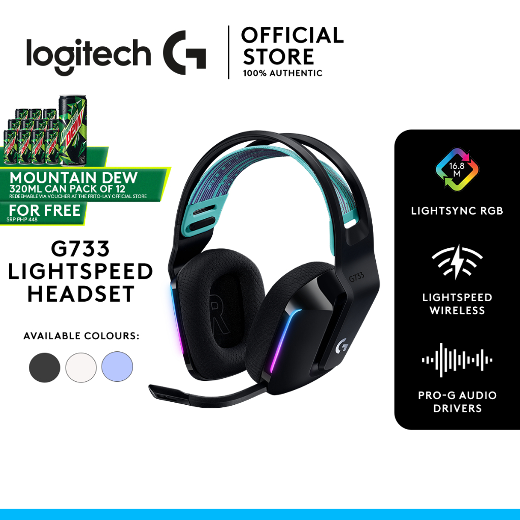 Logitech Gaming Headset G733 RGB Lightspeed Lightsync Wireless Over Ear ...
