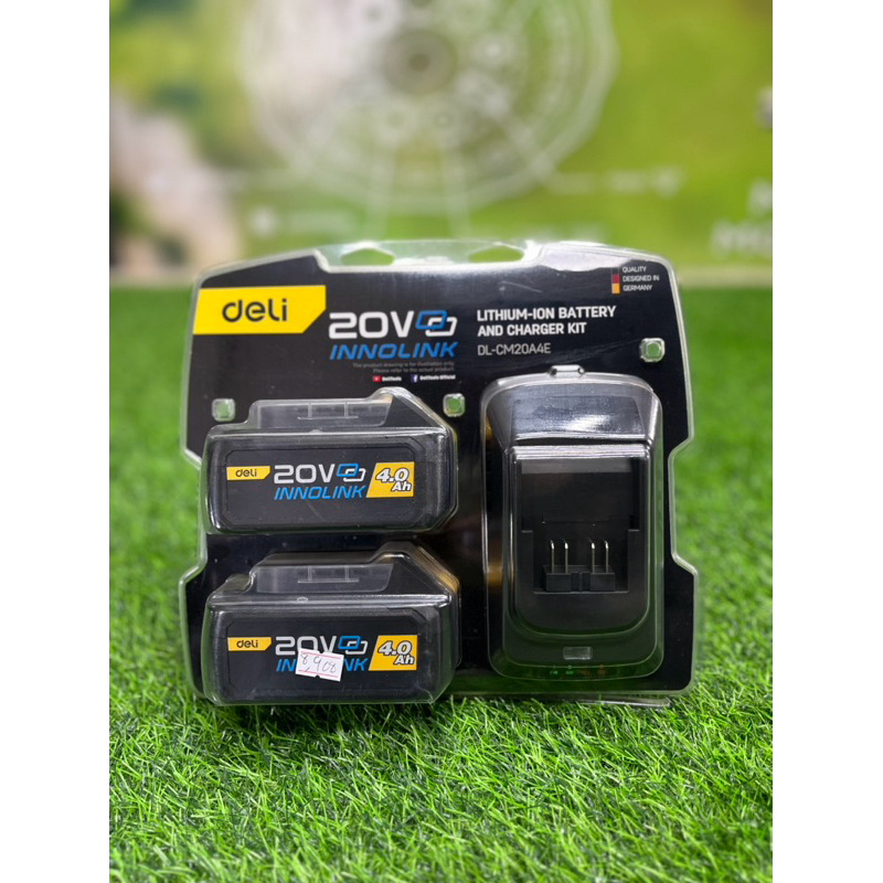 DELI - LITHIUM ION BATTERY AND CHARGER KIT 20V | Shopee Philippines