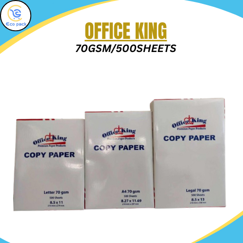 OFFICE KING COPY PAPER / 70GSM/500 SHEETS/ A4/SHORT/LEGAL | Shopee ...