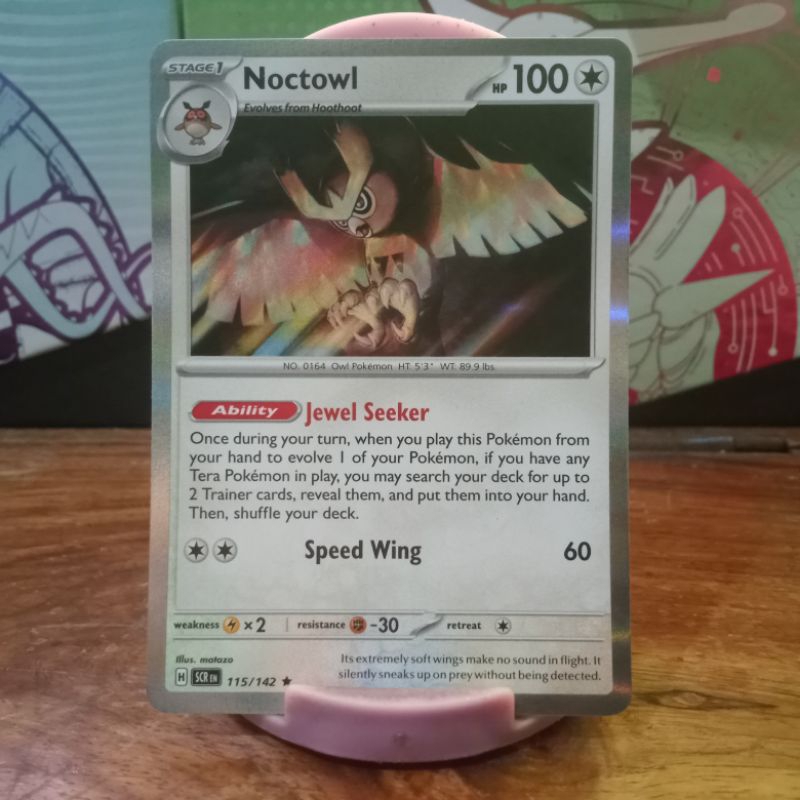Noctowl - 115/142 - Rare Holo Stellar Crown Pokemon TCG | Shopee ...