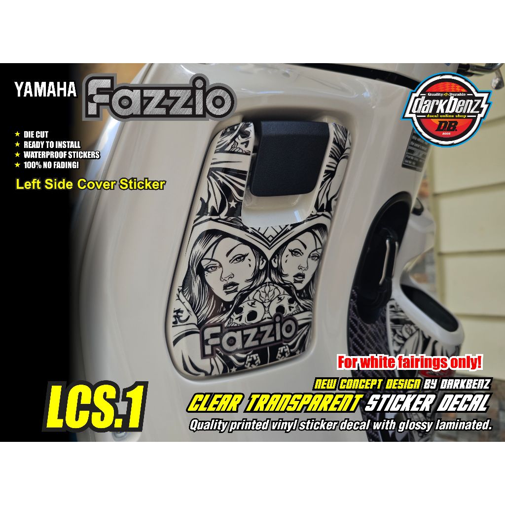 Yamaha Mio Fazzio Cover Transparent Clear Premium Printed Sticker ...