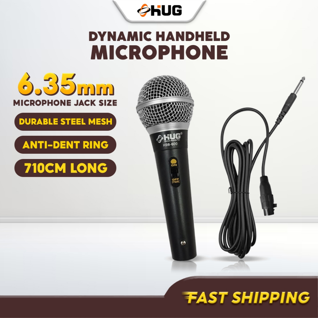 Hug Professional Dynamic Handheld Wired Microphone - H98-600 | Shopee ...