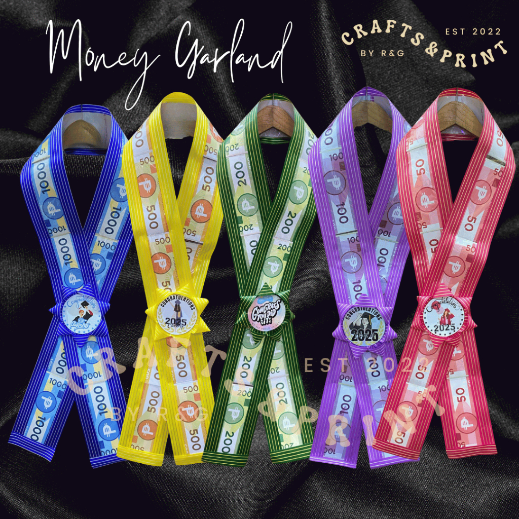 MONEY GARLAND WITH BOUQUET (STRIPES DESIGN) | Shopee Philippines