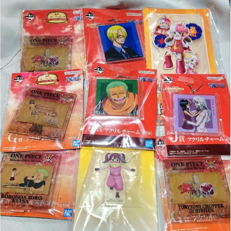One Piece Anime Official Merchandise Assorted Arcylic Keychains and ...