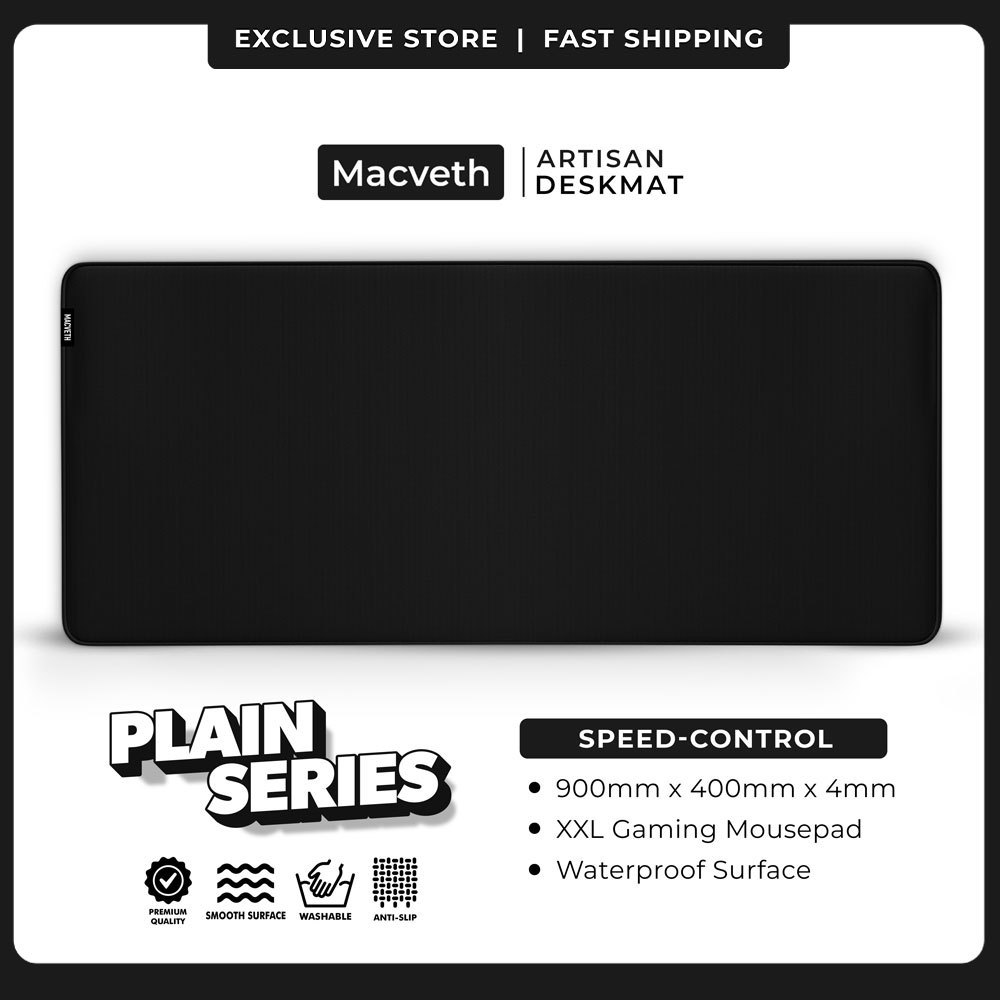 Macveth Mousepad | Gaming | (900x400x4mm) | Plain Series | Extended ...