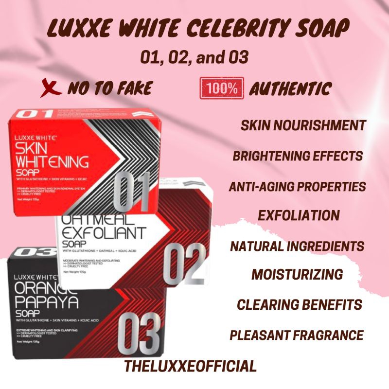 Frontrow Luxxe White Celebrity Soap 01 Skin Whitening 02 Oatmeal ...