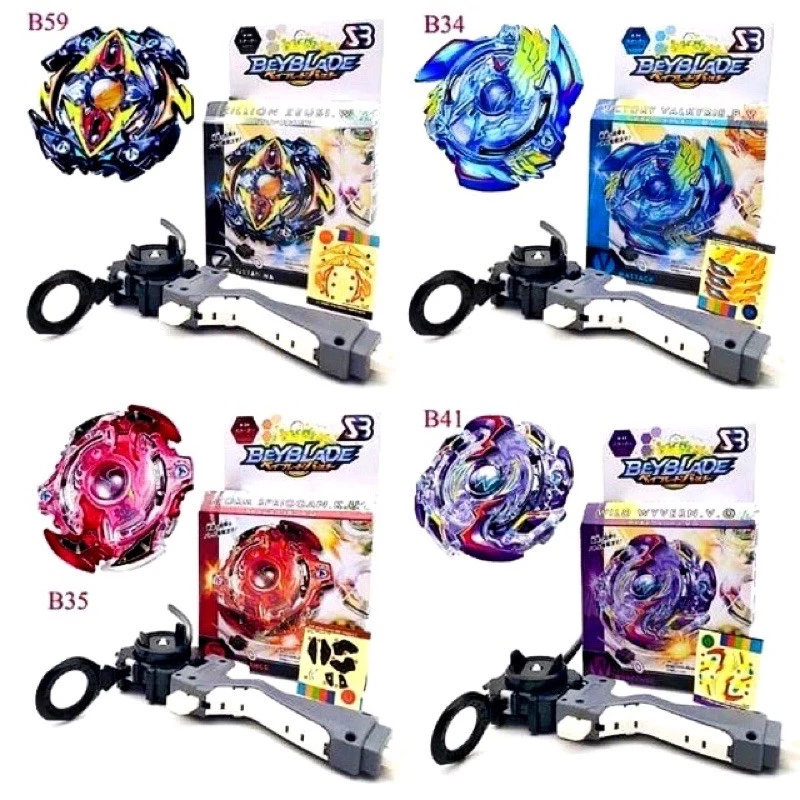 BeyBlade Burst - Storm Gyro - Starter Set with Launcher+ Grip Boy Toy ...