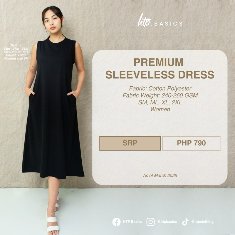 HTP Basics Premium Sleeveless Dress | Shopee Philippines