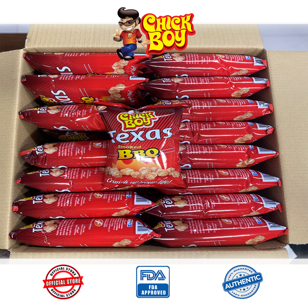 ChickBoy Popnik Texas Barbecue - 100 Grams (40 Pieces) | Shopee Philippines