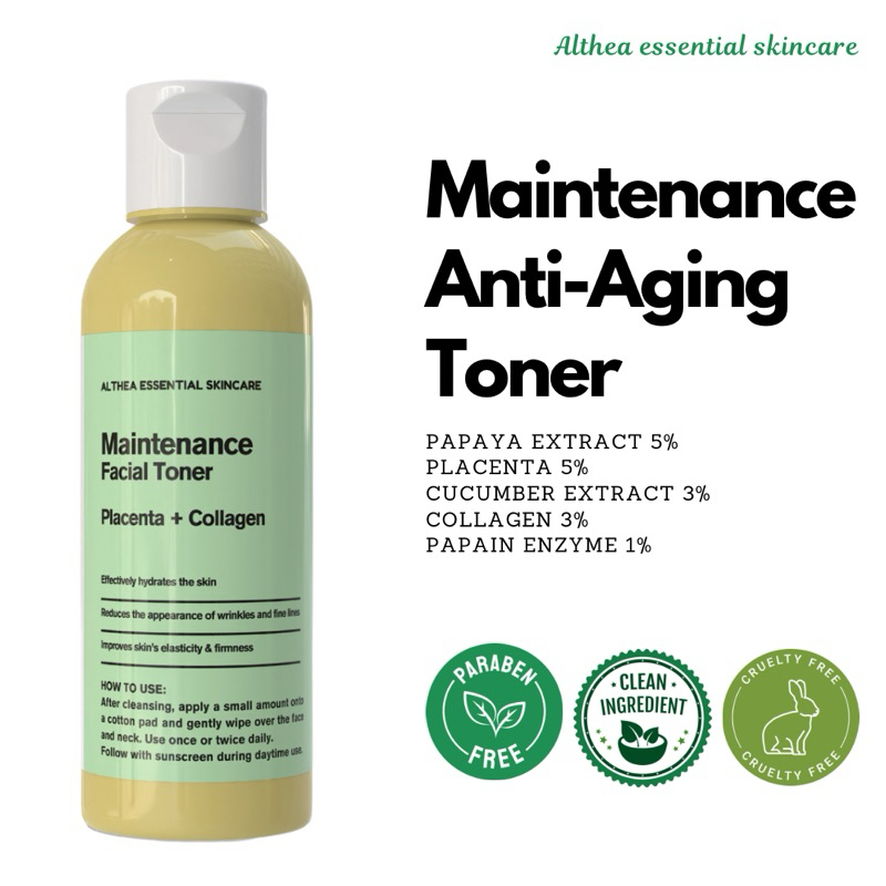 MAINTENANCE TONER (WITH PLACENTA EXTRACT) 100ML Anti-aging Brightening ...