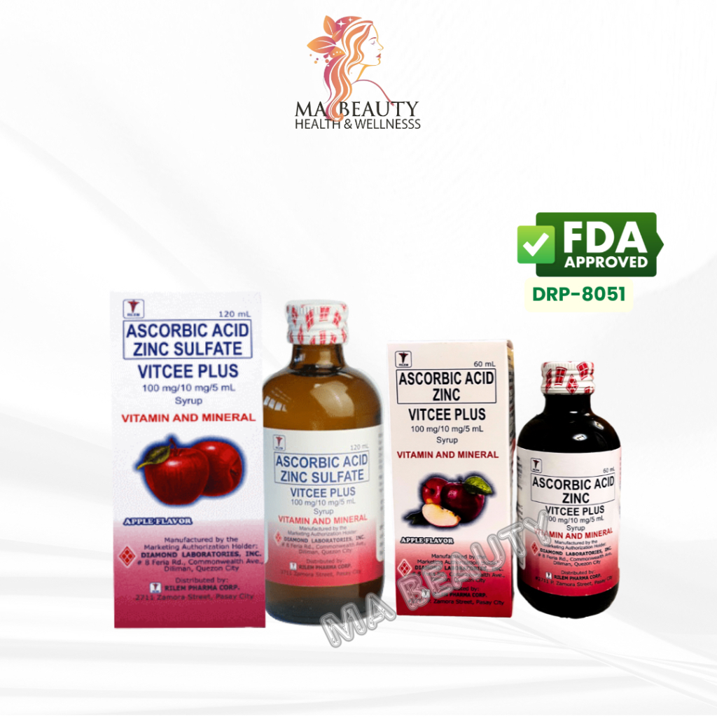 ASCORBIC ACID WITH ZINC VITCEE PLUS SYRUP 120ML | Shopee Philippines