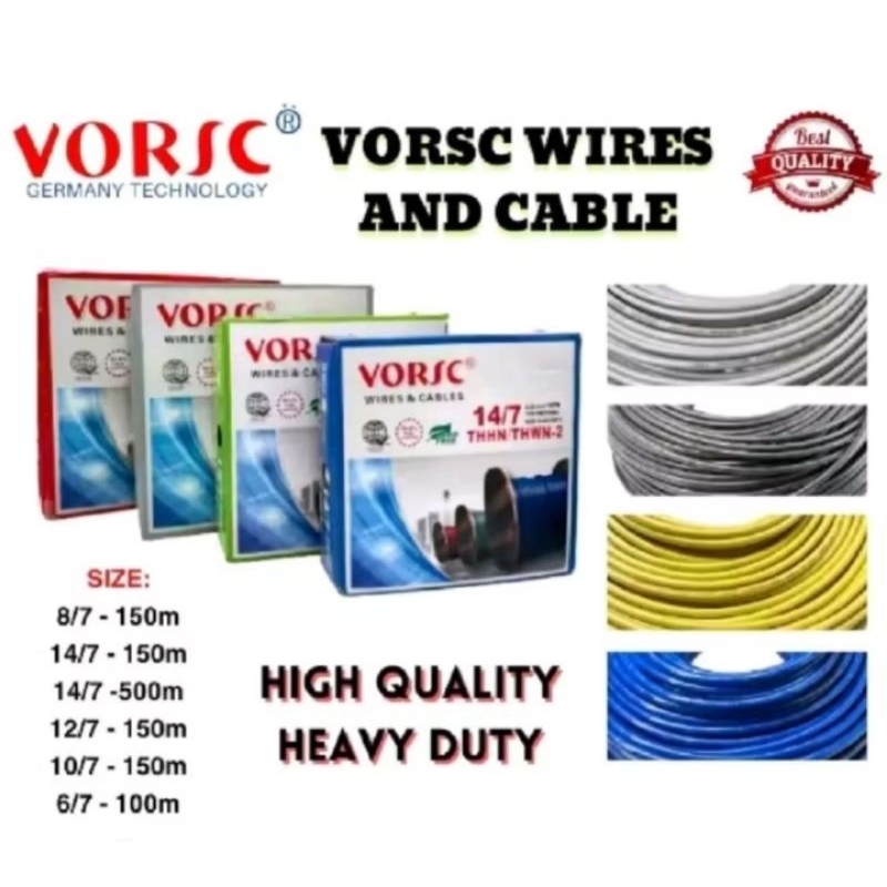 VORSC THHN/THWN Electrical Wires And Cable Pure Copper #14, #12 | Shopee Philippines