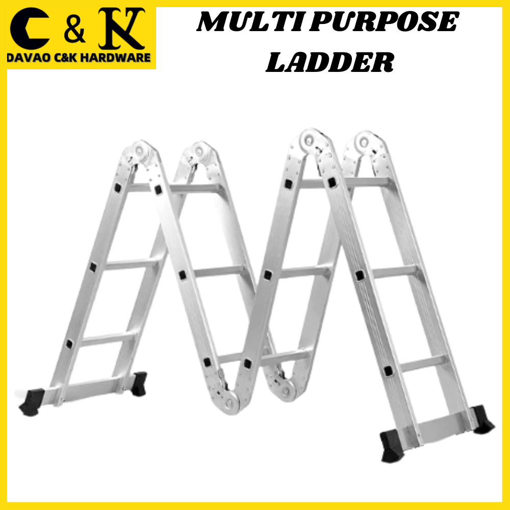 C&K Ladder Foldable Aluminum Heavy Duty Ladder Foldable Adjustable ...