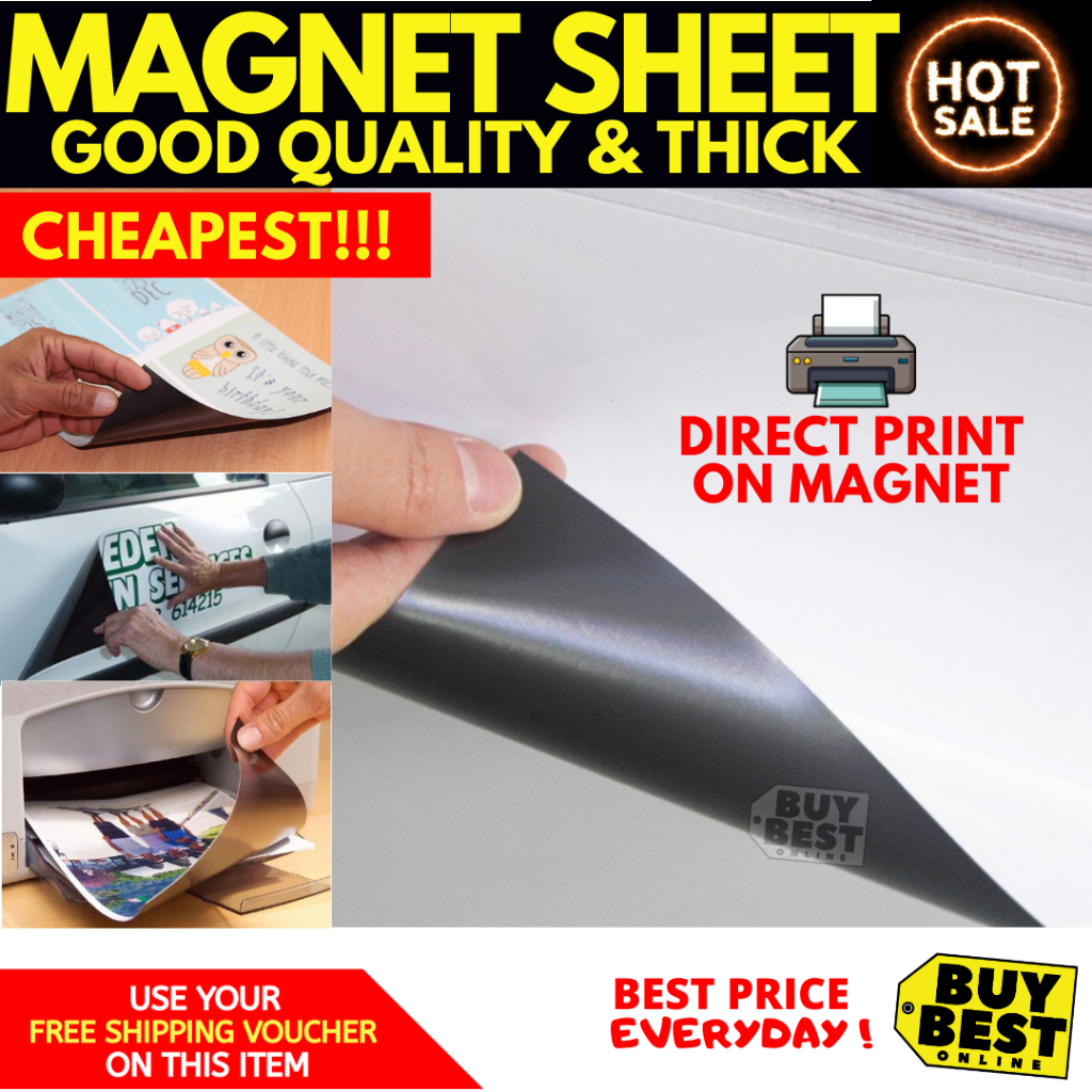 MegaDiscount] PRINTABLE MAGNETIC MAGNET SHEET [CHEAPEST] | Shopee ...