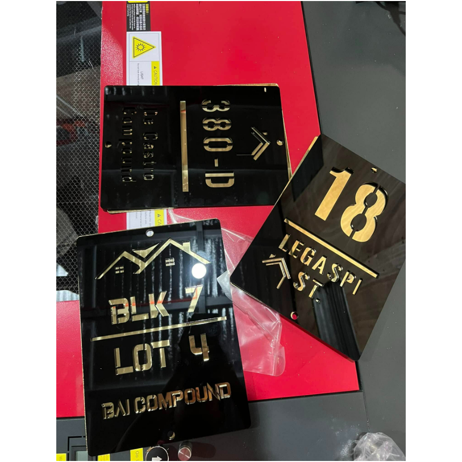 LASER CUT MODERN HOUSE PLATE ADDRESS PREMIUM WITH BOLTS | Shopee ...
