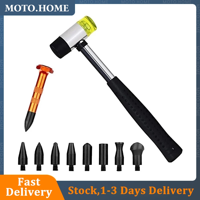 11Pcs Car Body Paintless Dent Repair Tools with Knock Down Head Tap ...