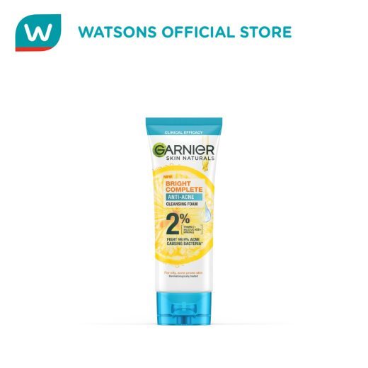 GARNIER Bright Complete 3-In-1 Anti Acne Cleanser 100ml | Shopee ...