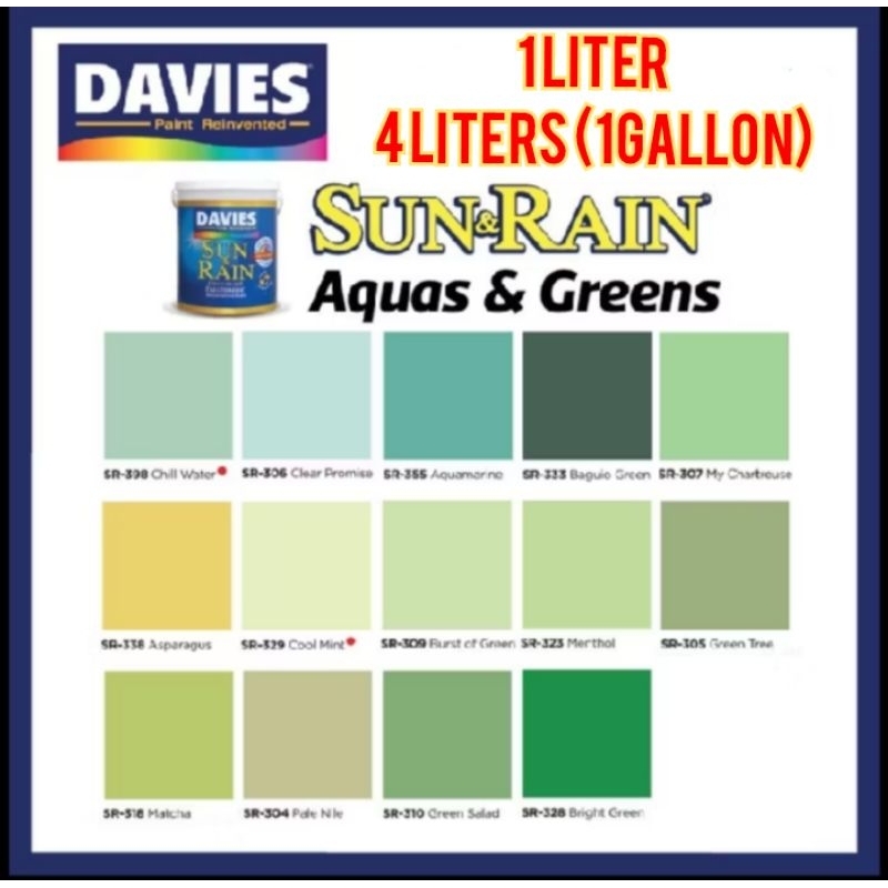 DAVIES SUN & RAIN / SUN AND RAIN PINTURA PANG CEMENT WALANG AMOY ...