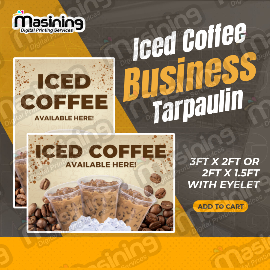 Iced Coffee Business Banner Tarpaulin | Shopee Philippines